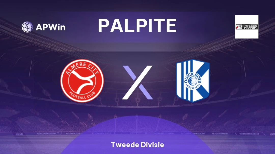 Palpite Almere City II x Quick Boys | Tweede Divisie | 17/01