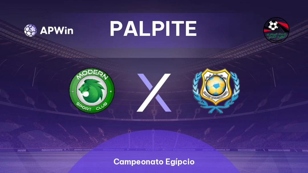 Palpite Modern Sport x Ismaily SC | Campeonato Egípcio | 29/01