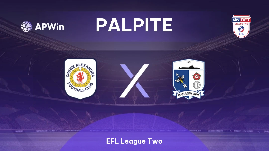 Palpite Crewe Alexandra x Barrow | EFL League Two | 17/01