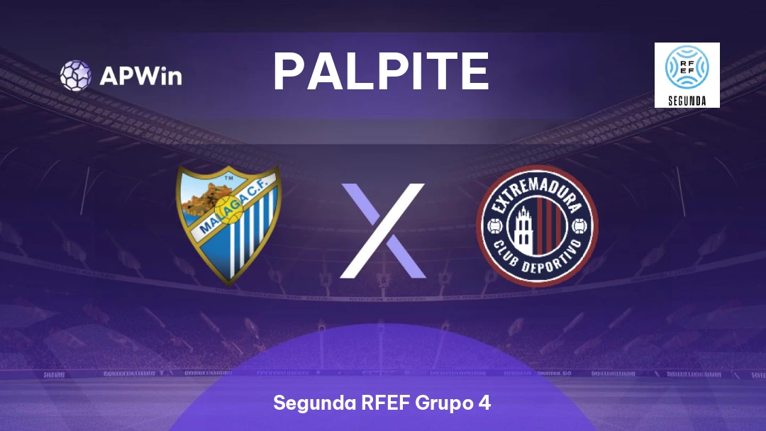 Palpite Malaga II x Extremadura | Segunda RFEF Grupo 4 | 17/01