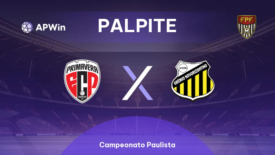 Palpite Primavera x Novorizontino | Campeonato Paulista | 17/01