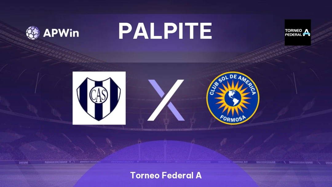 Palpite: Sarmiento de La Banda x Sol de América | Torneo Federal A - 07/06